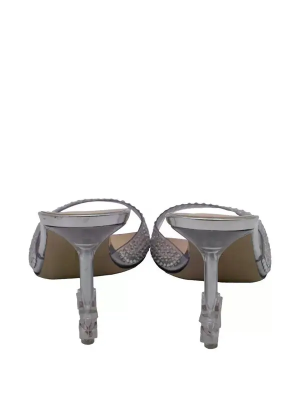 Mach & Mach Crystal Square-toe Sandals