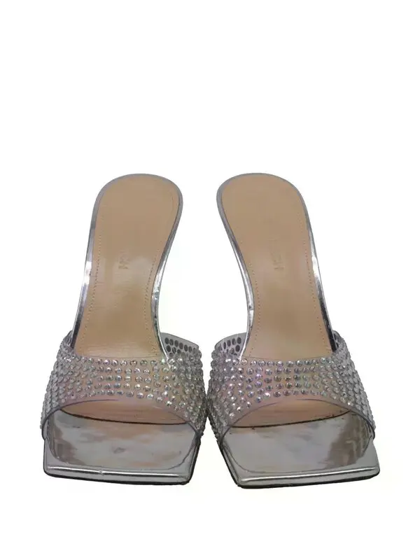Mach & Mach Crystal Square-toe Sandals