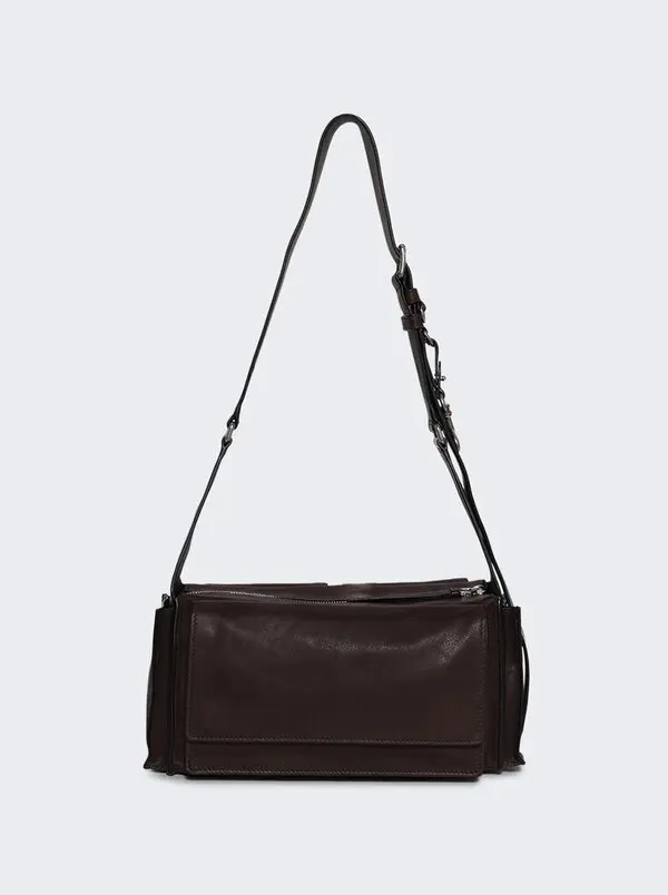 Miu Miu Nappa Leather Shoulder Bag - Brown