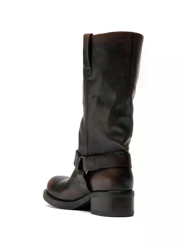 Officine Creative Dana 004 Leather Biker Boots