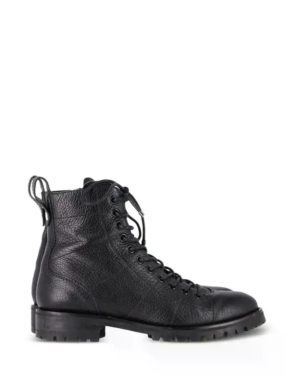 JIMMY CHOO Leather Lace-up Ankle Boots