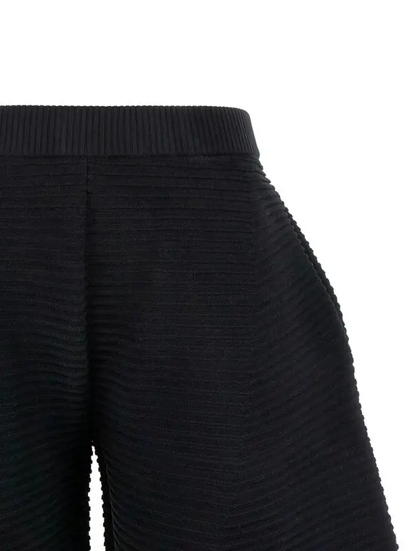 Issey Miyake Corrugated Knit Cropped Trousers