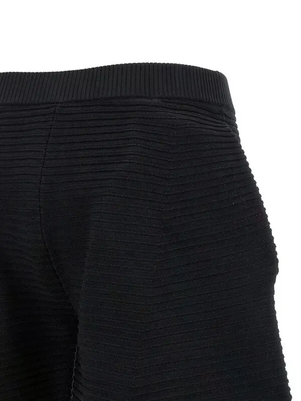 Issey Miyake Corrugated Knit Cropped Trousers
