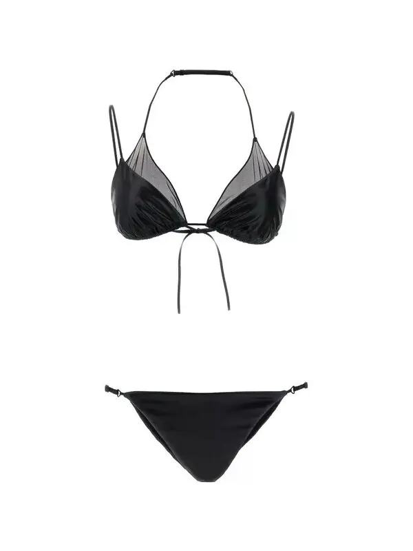 ALLIS BEACHWEAR Ella Tulle Triangle Bikini - Black