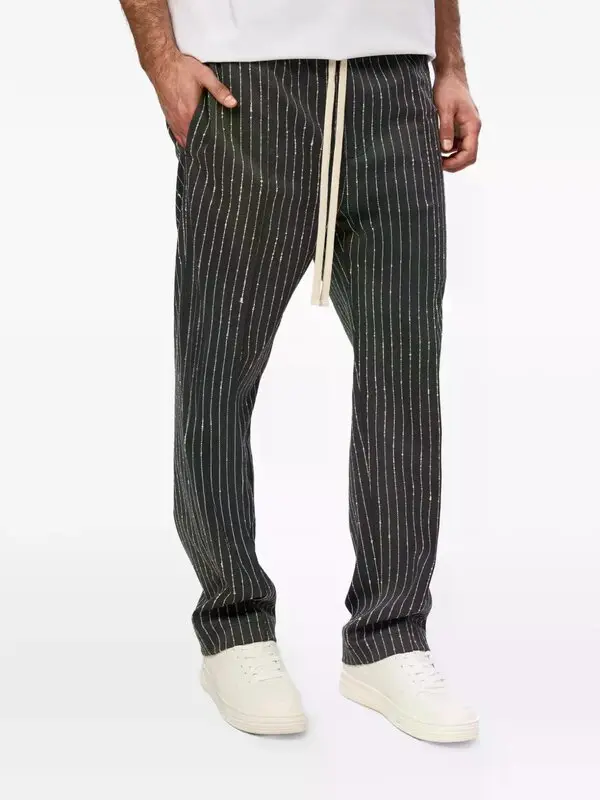 HAMZA 247 Striped Trousers - Grey
