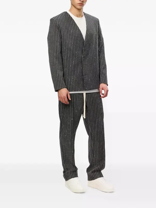 HAMZA 247 Striped Trousers - Grey