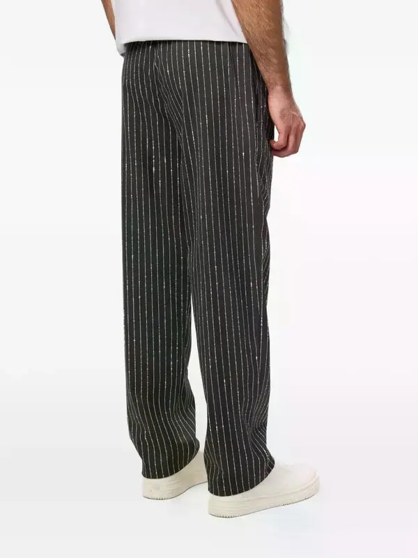 HAMZA 247 Striped Trousers - Grey