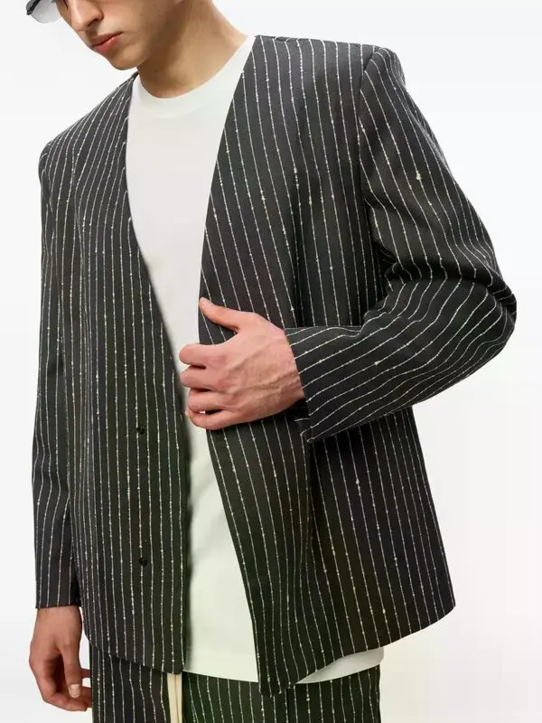 HAMZA 247 Striped Blazer - Grey