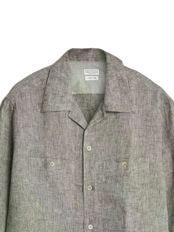 Brunello Cucinelli Mélange-effect Button-up Shirt
