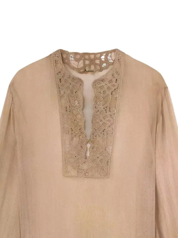 Ermanno Scervino Floral Cut-work Blouse