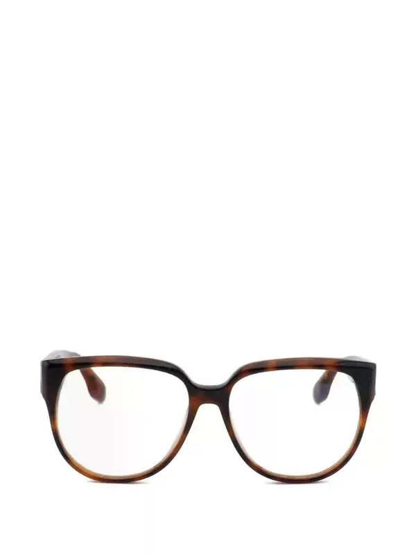 Victoria Beckham Geometric Full-rim Eyeglasses - Brown