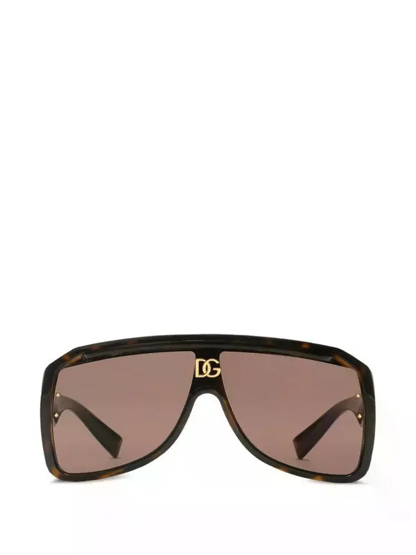 Dolce & Gabbana Geometric Frame Sunglasses - Brown