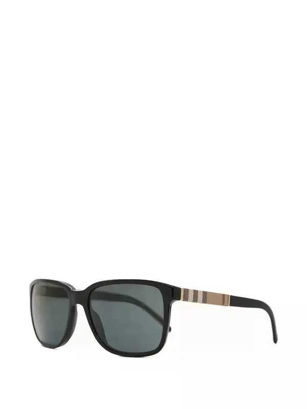 Burberry Check Detail Square Frame Sunglasses