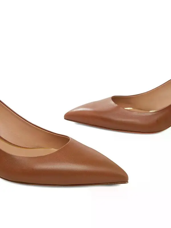 Santoni Audrey Pointed-toe Slingback Pumps - Brown