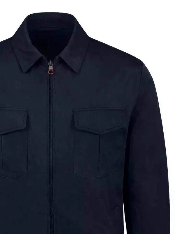 Kiton Zip-up Pocket Jacket - Blue