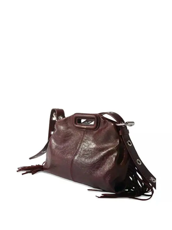 Maje Mini Miss M Fringed Leather Tote Bag