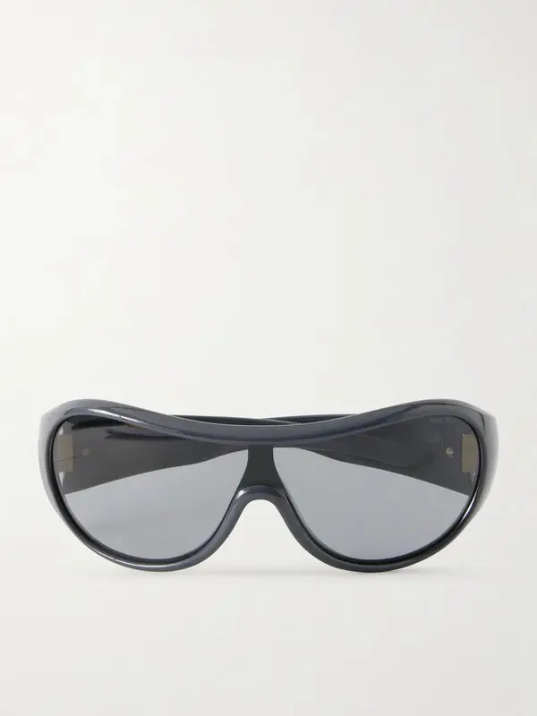 Miu Miu Rounded-frame Acetate Sunglasses - Black