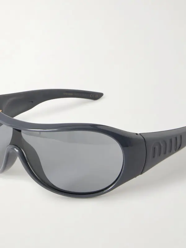 Miu Miu Rounded-frame Acetate Sunglasses - Black