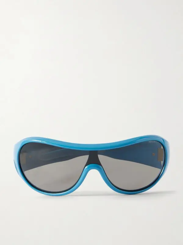 Miu Miu Rounded-frame Acetate Sunglasses - Blue