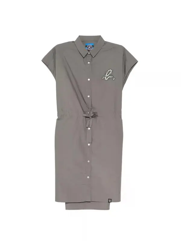 AGNES B. Embroidered-logo Shirt Dress