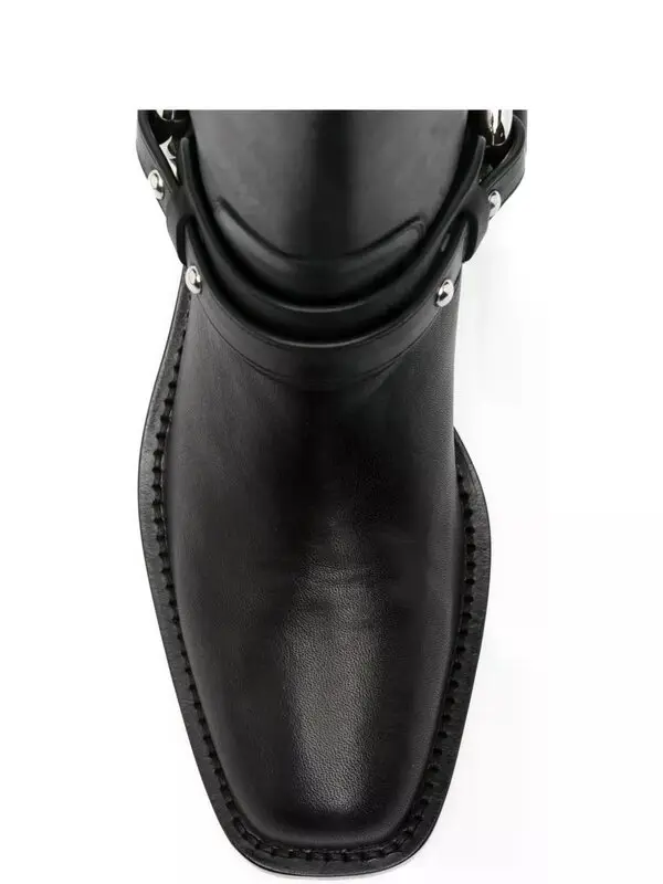 Rabanne Block Heel Boots With Harness Detail