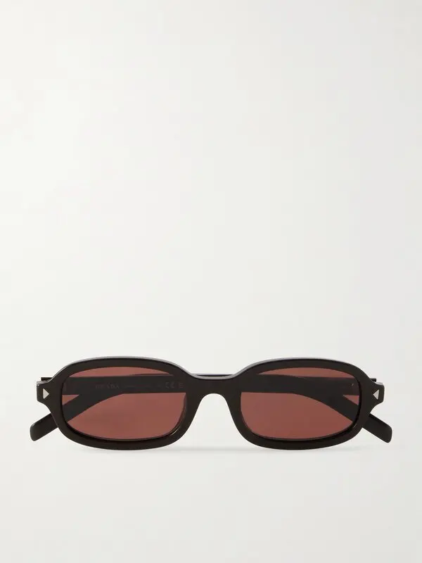 Prada Rectangular-frame Acetate Sunglasses - Brown