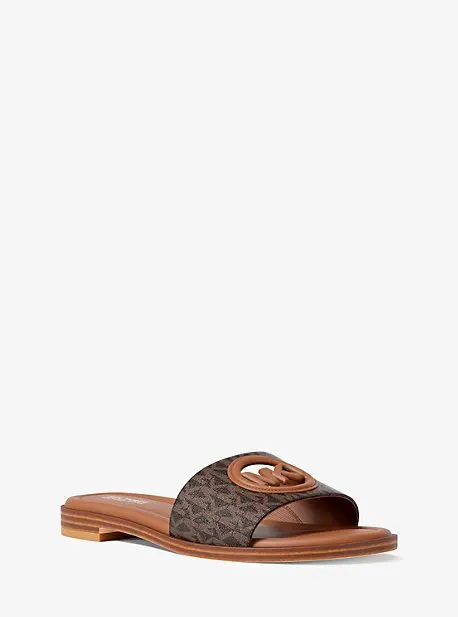 Michael Kors Carissa Logo Slide Sandal - Brown