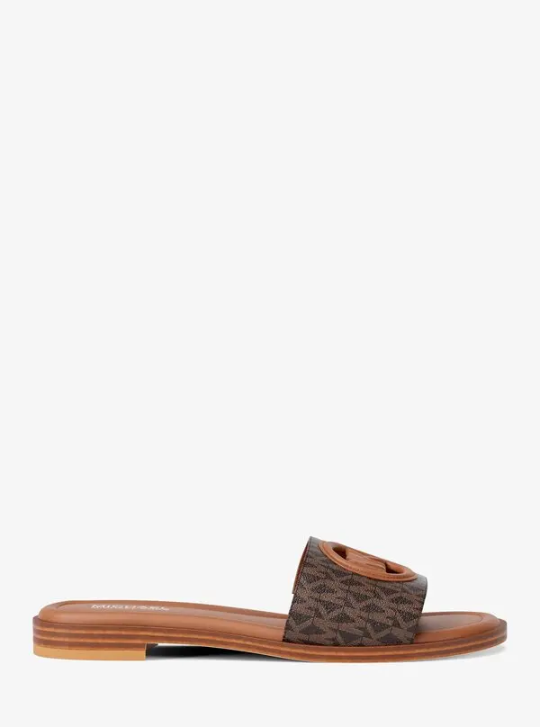 Michael Kors Carissa Logo Slide Sandal - Brown