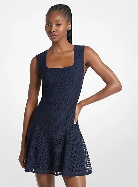Michael Kors Lace Mini Dress - Blue