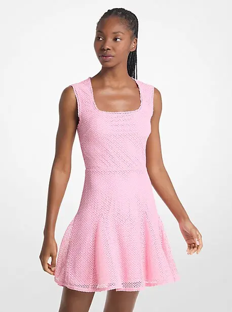 Michael Kors Lace Mini Dress - Pink
