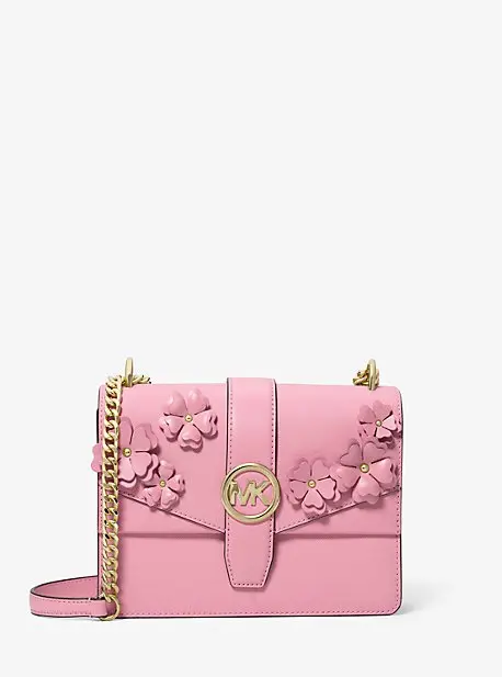 Michael Kors Greenwich Small Floral Embellished Crossbody Bag - Pink