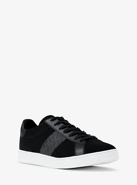Michael Kors Jacob Mixed-media Sneakers - Black
