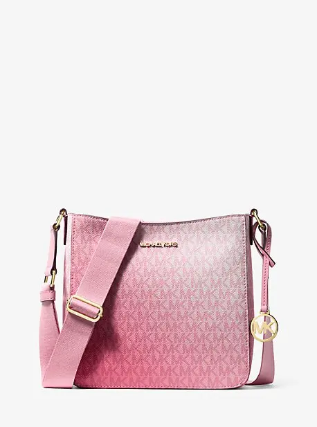 Michael Kors Jet Set Travel Ombré Signature Logo Crossbody Bag - Pink