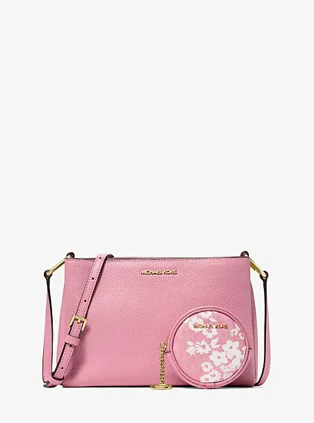 Michael Kors Pebbled Leather Crossbody Bag With Pouch - Pink