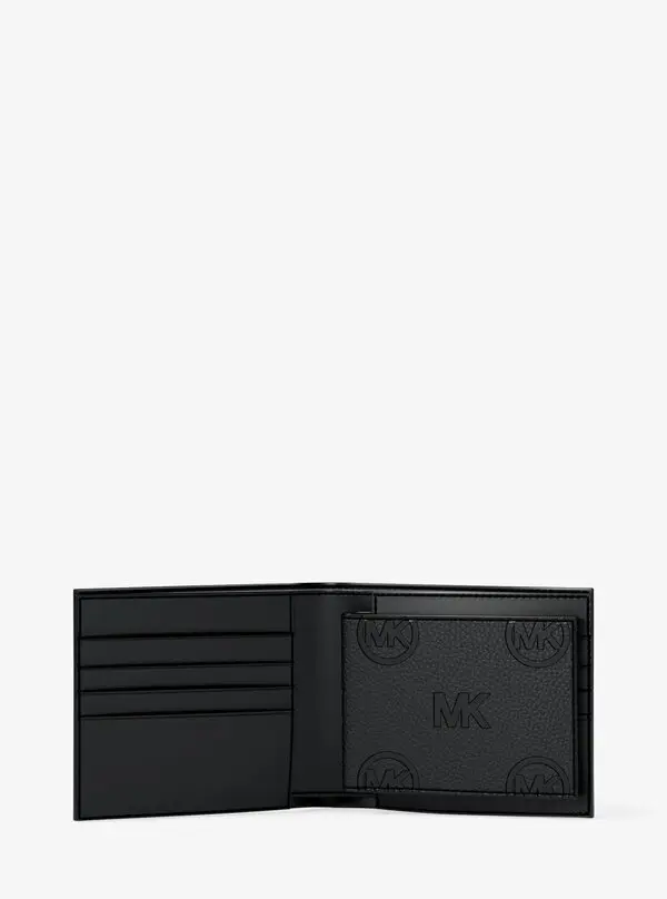 Michael Kors Cooper Logo Debossed Billfold Wallet With Passcase