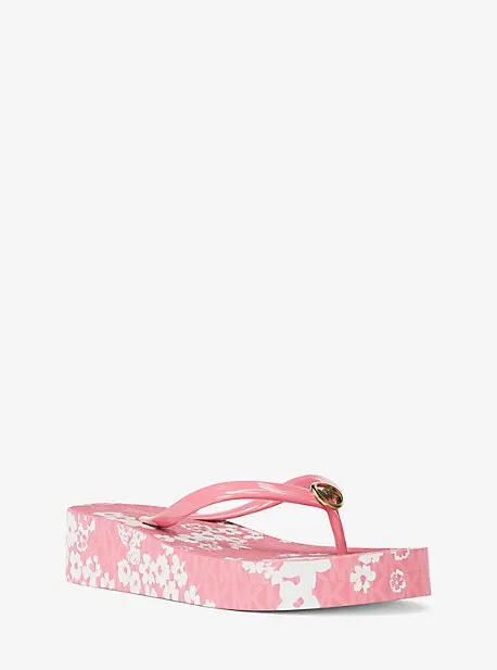 Michael Kors Bedford Printed Flip Flop - Pink