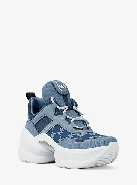 Michael Kors Olympia Denim Trainer - Blue
