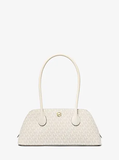 Michael Kors Signature Logo Shoulder Bag - Natural