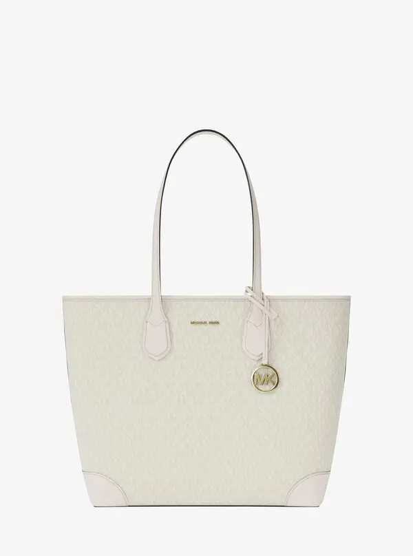 Michael Kors Eva Large Signature Logo Tote Bag - Natural
