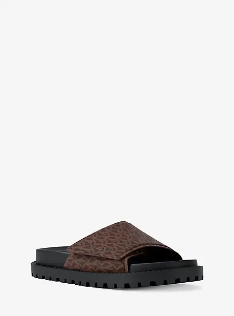 Michael Kors Luka Logo Slide Sandal - Brown