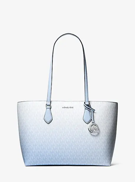Michael Kors Sheila Large Ombré Signature Logo Tote Bag - Blue