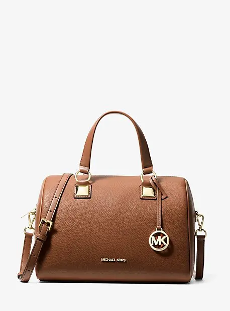 Michael Kors Pebbled Leather Duffle Bag - Brown