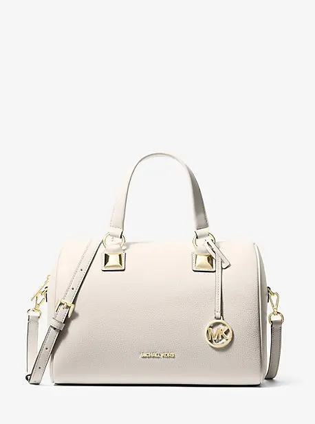 Michael Kors Pebbled Leather Duffle Bag - Natural