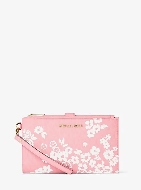 Michael Kors Jet Set Travel Large Printed Logo Wristlet - Pink