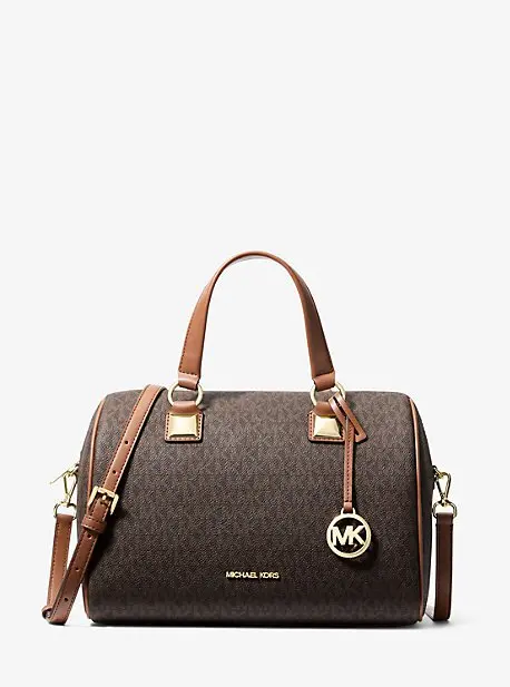 Michael Kors Signature Logo Duffle Bag - Brown