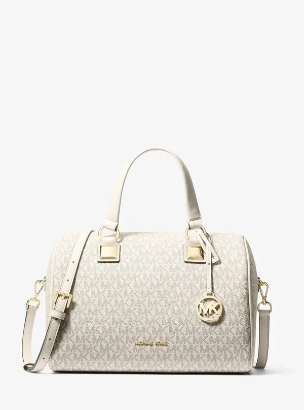 Michael Kors Signature Logo Duffle Bag - Natural