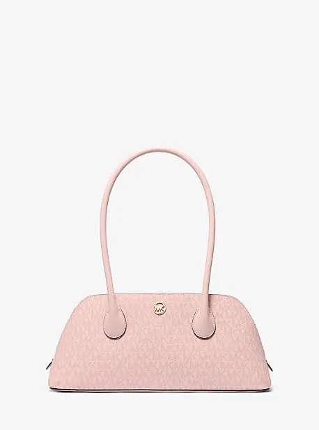 Michael Kors Petra Medium Signature Logo Shoulder Bag - Pink