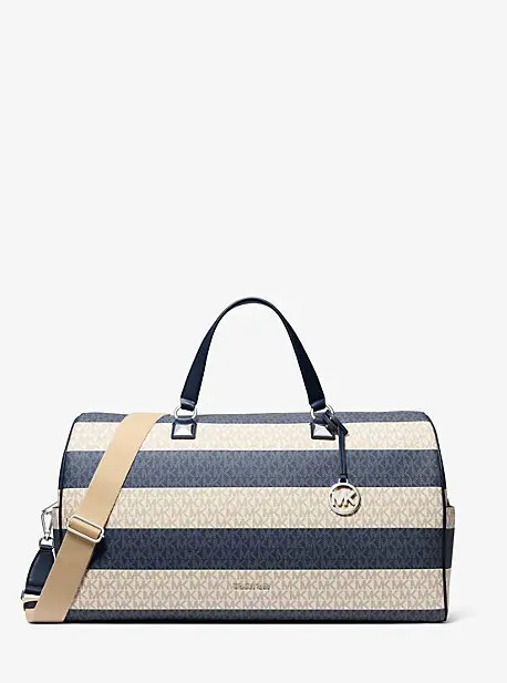 Michael Kors Grayson Extra-large Striped Weekender Bag - Blue