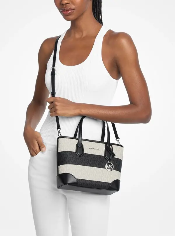 Michael Kors Eva Extra-small Signature Logo Convertible Crossbody Bag - Black