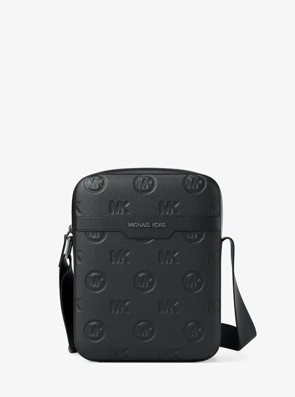 Michael Kors Cooper Logo Debossed Flight Bag - Black